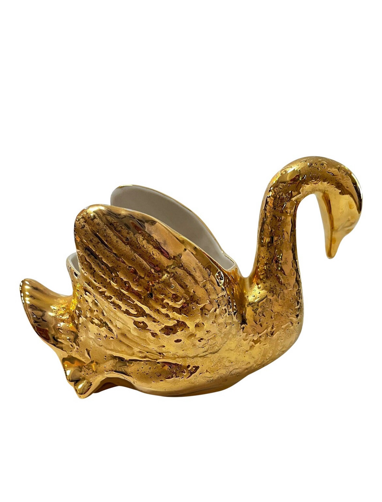 Vintage Porcelain and 22kt Gold Swans - Etsy
