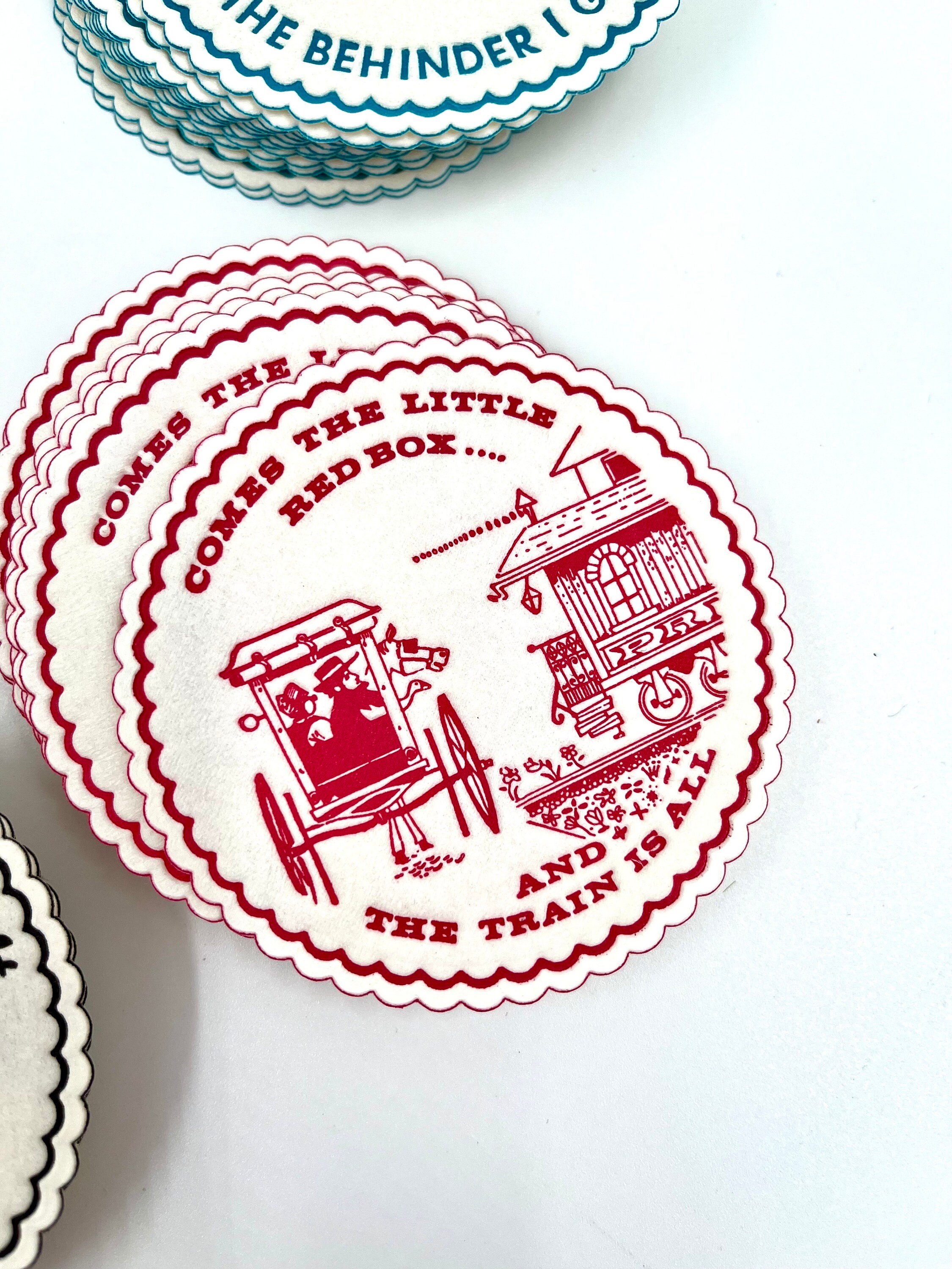 Vintage Scalloped Edge Paper Coasters Pennsylvania Dutch Amish Funny ...