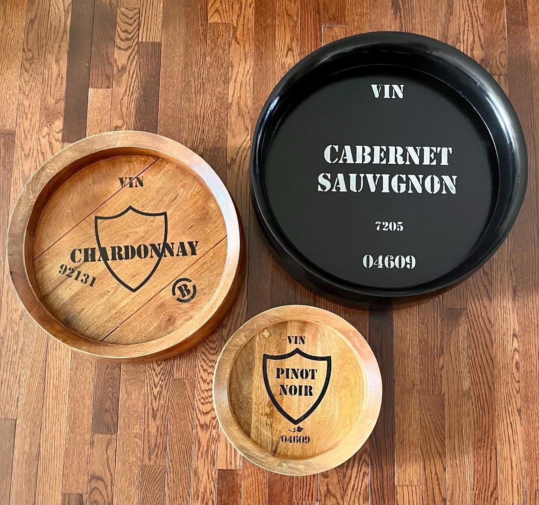 Wine Barrel Wall Plaques, Trays, Wine Tasting Tabletop Wine Decor ...