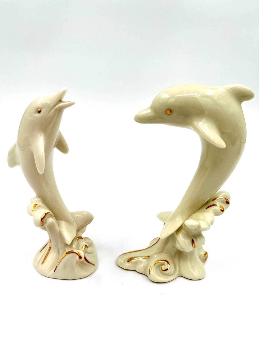 Lenox Ivory and Gold Fine Porcelain Treasury of Dolphins Miniature ...
