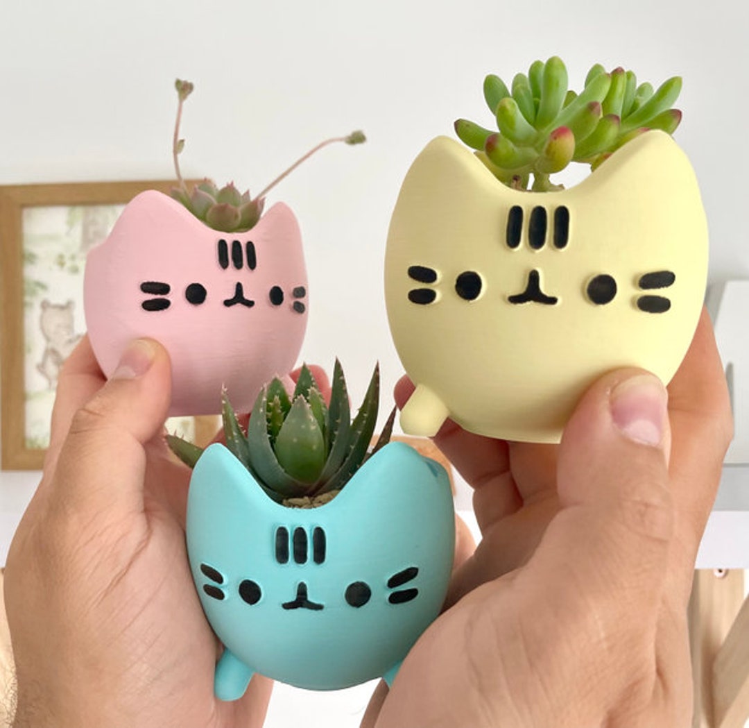 Adorable Cute Kitten Planters Handcrafted Whimsical Decor - Etsy