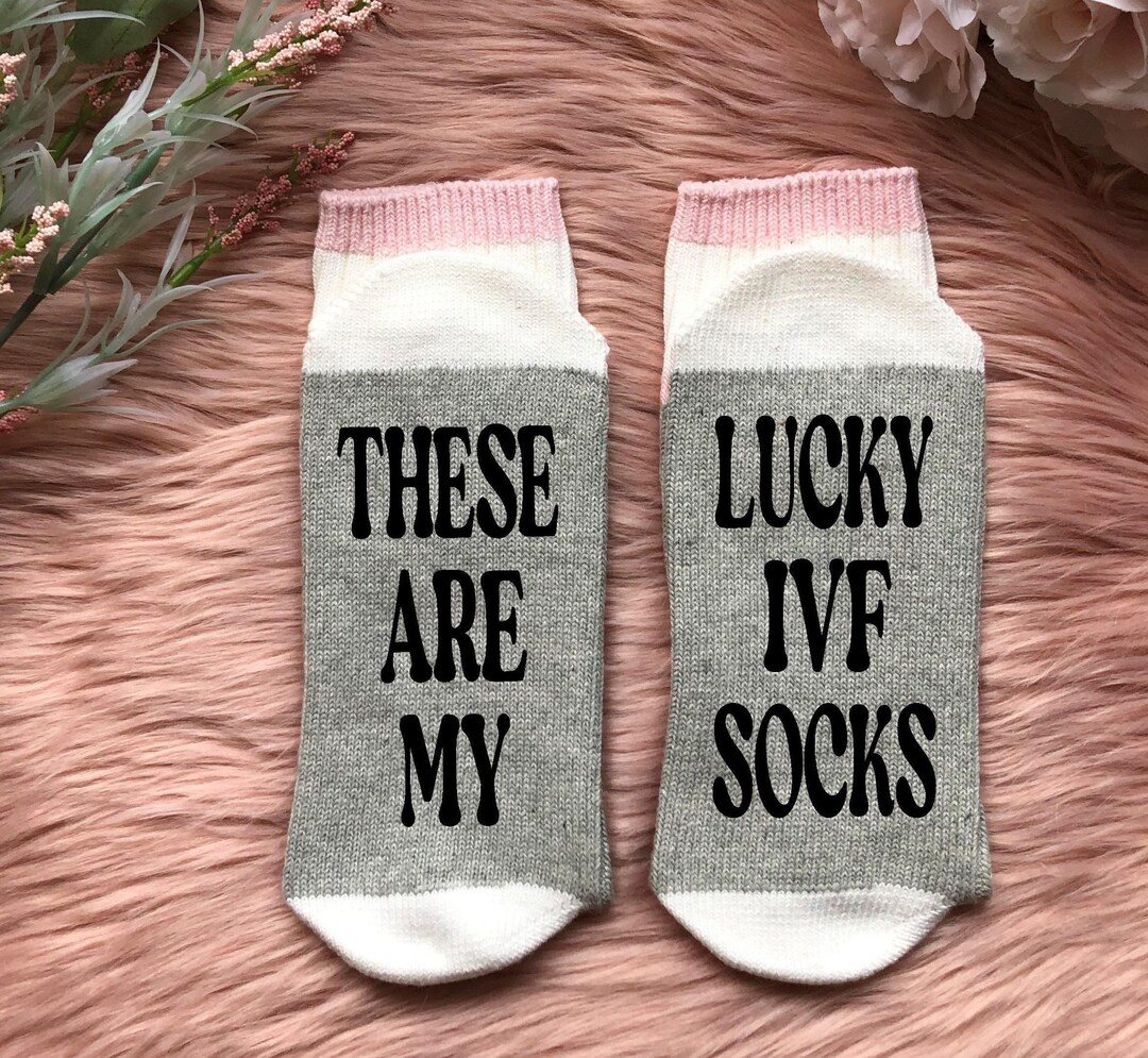 My Lucky IVF Socks- IVF Gifts - Transfer Day Socks - Transfer Day Gift ...