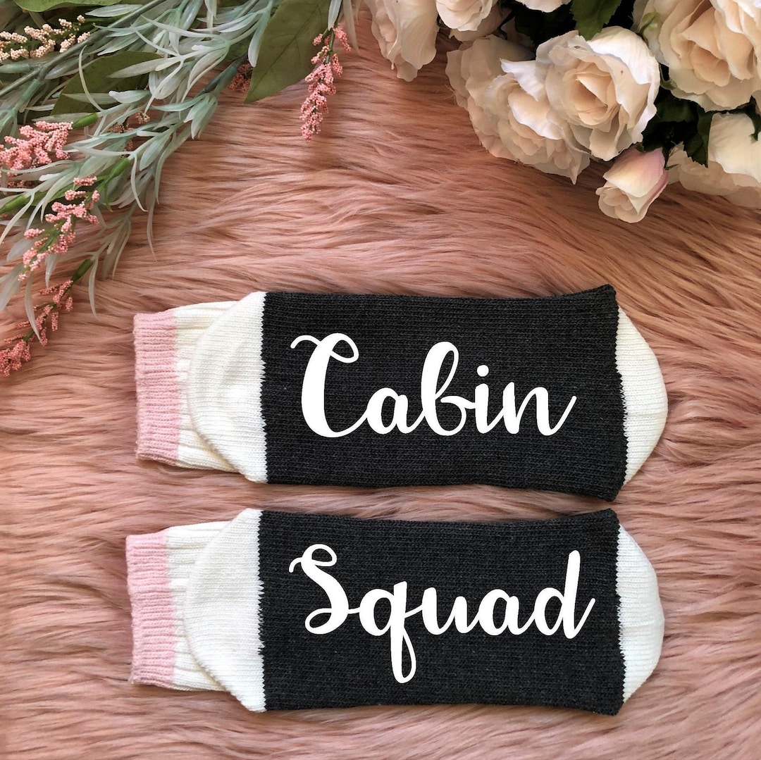 Cabin Squad Socks-girls Trip-girls Weekend-bachelorette Party-girls ...