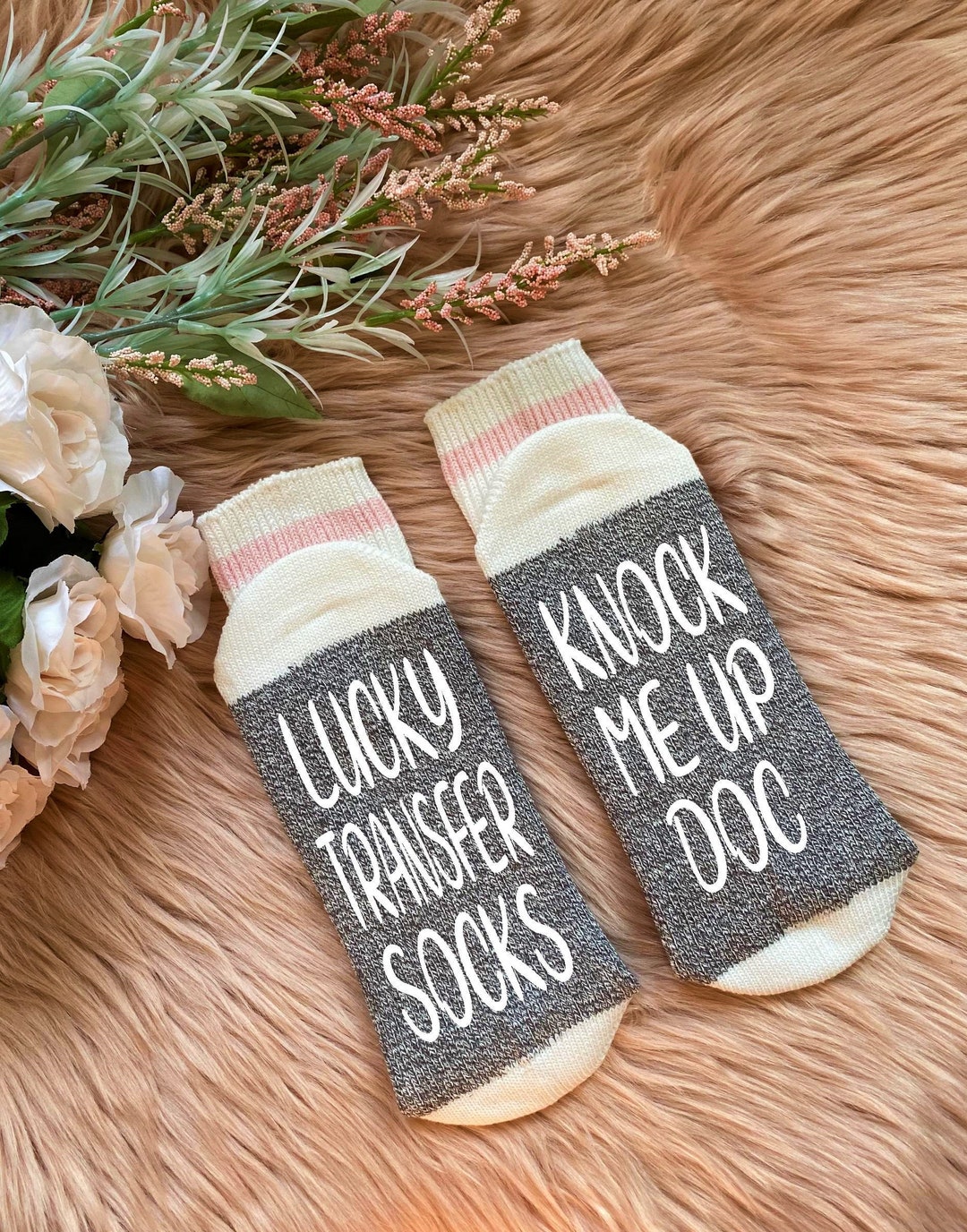 Lucky Transfer Socks- Knock Me up Doc - Embabies - Transfer Day Socks ...