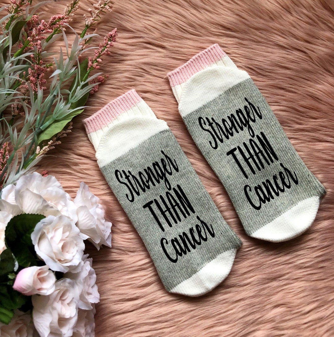 Stronger Than Cancer Socks-cancer Socks-kicking Cancer's Ass-breast ...