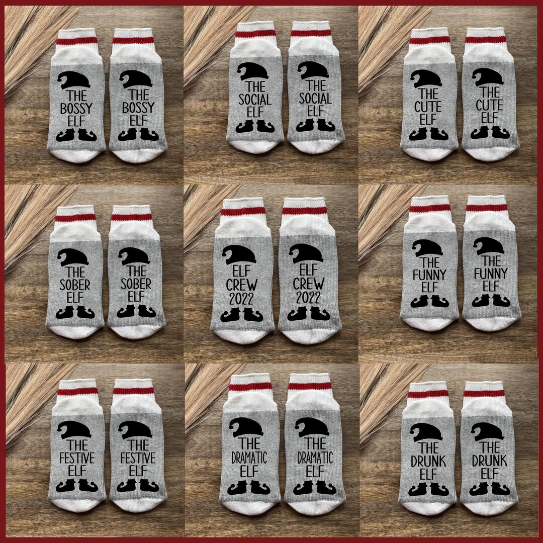 Matching Elf Socks - Family Christmas Party - Group Christmas Gift ...