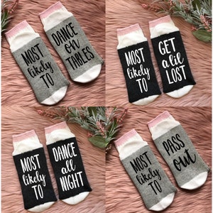 Most Likely to Socks-girls Weekend-bachelorette Party-girls Getaway ...