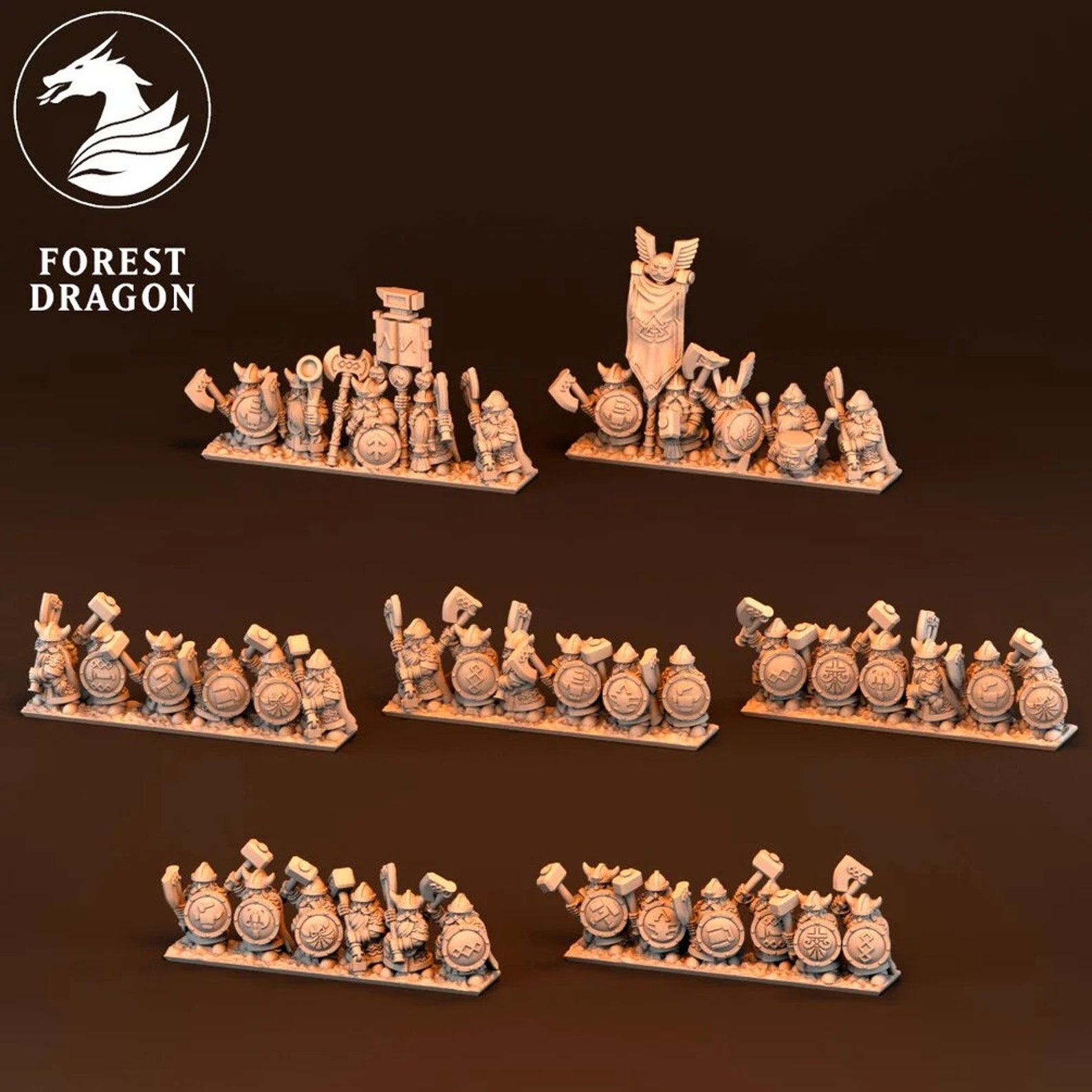 Dwarves 15mm Army Pack (forest Dragon) - Etsy