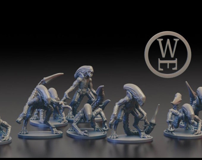Chibi - Xenomorph Life Cycle - 3d Printed Miniatures - Etsy
