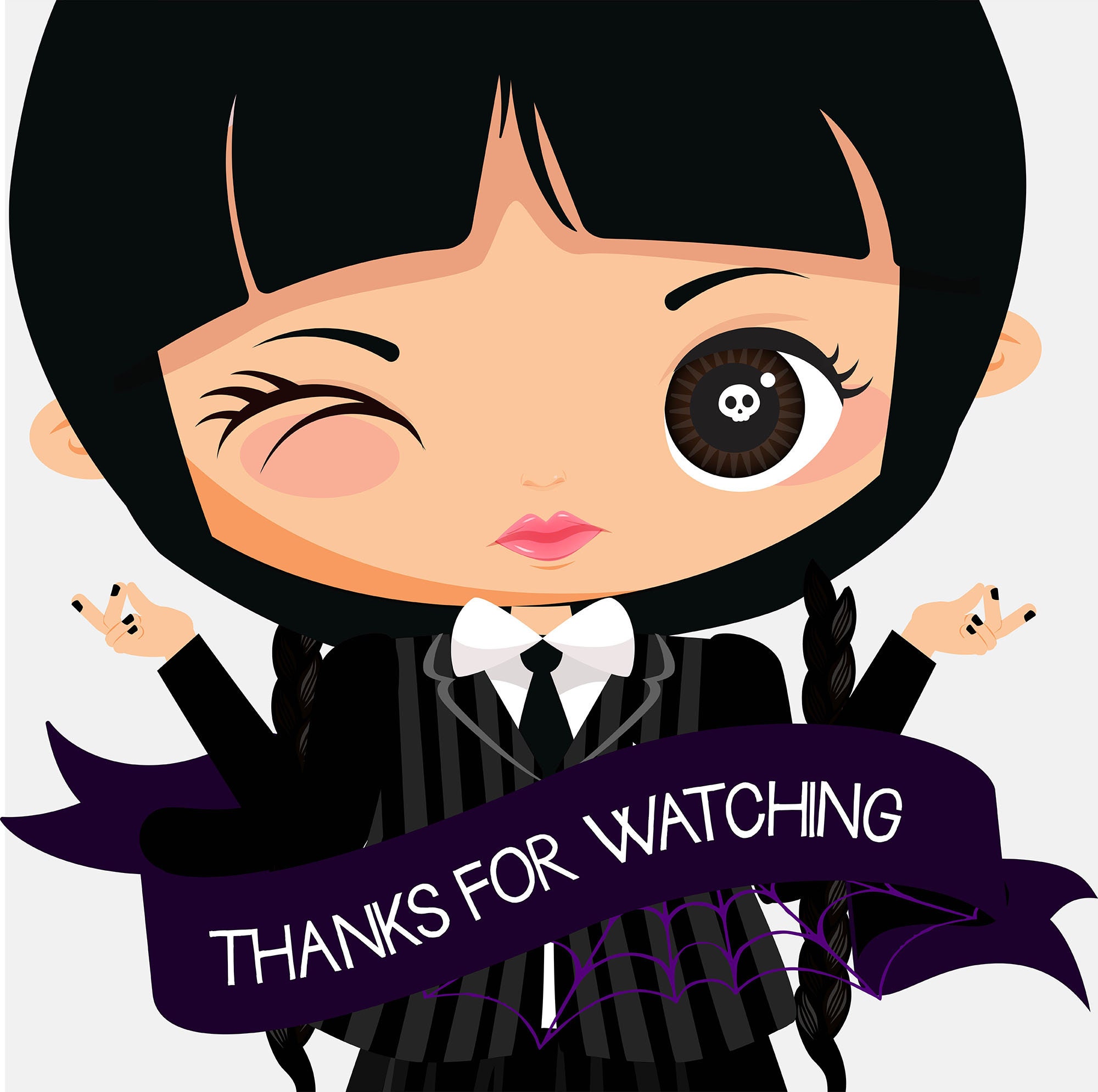 Wednesday Addams Merlina Party Full Decoration + Invitation PDF PPTX ...