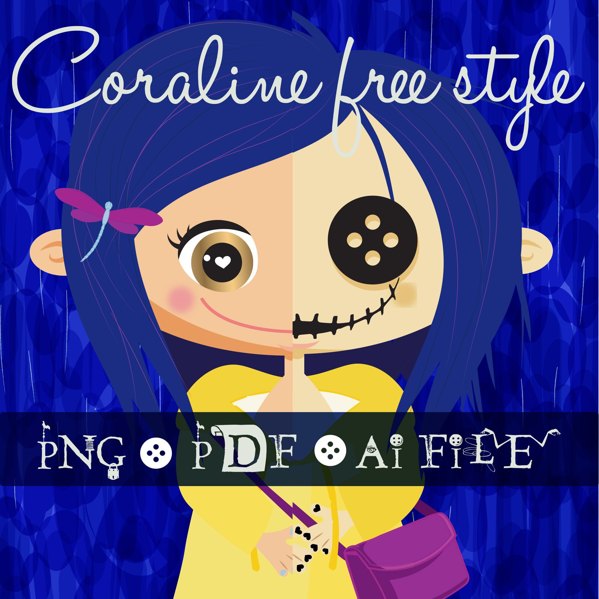 Coraline PNG+AI+PDF Files Coraline Inspired Free Style - Coraline ...