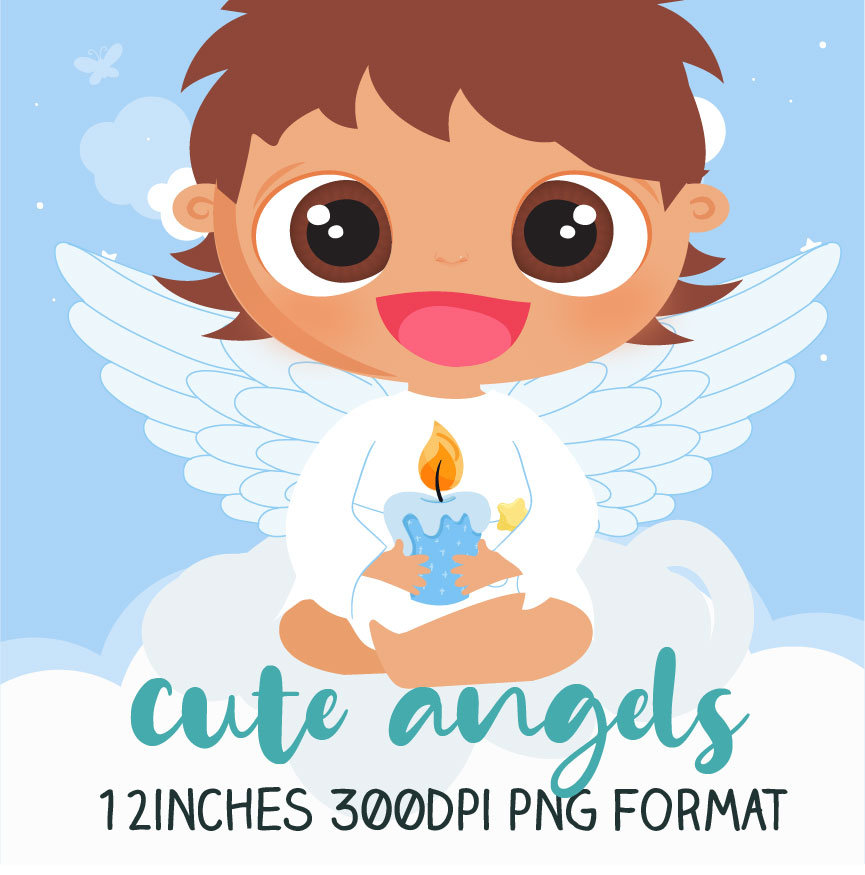 Angel PNG Bundle, Angelito bautismo PNG, Afro angel, gold angel, sweet ...