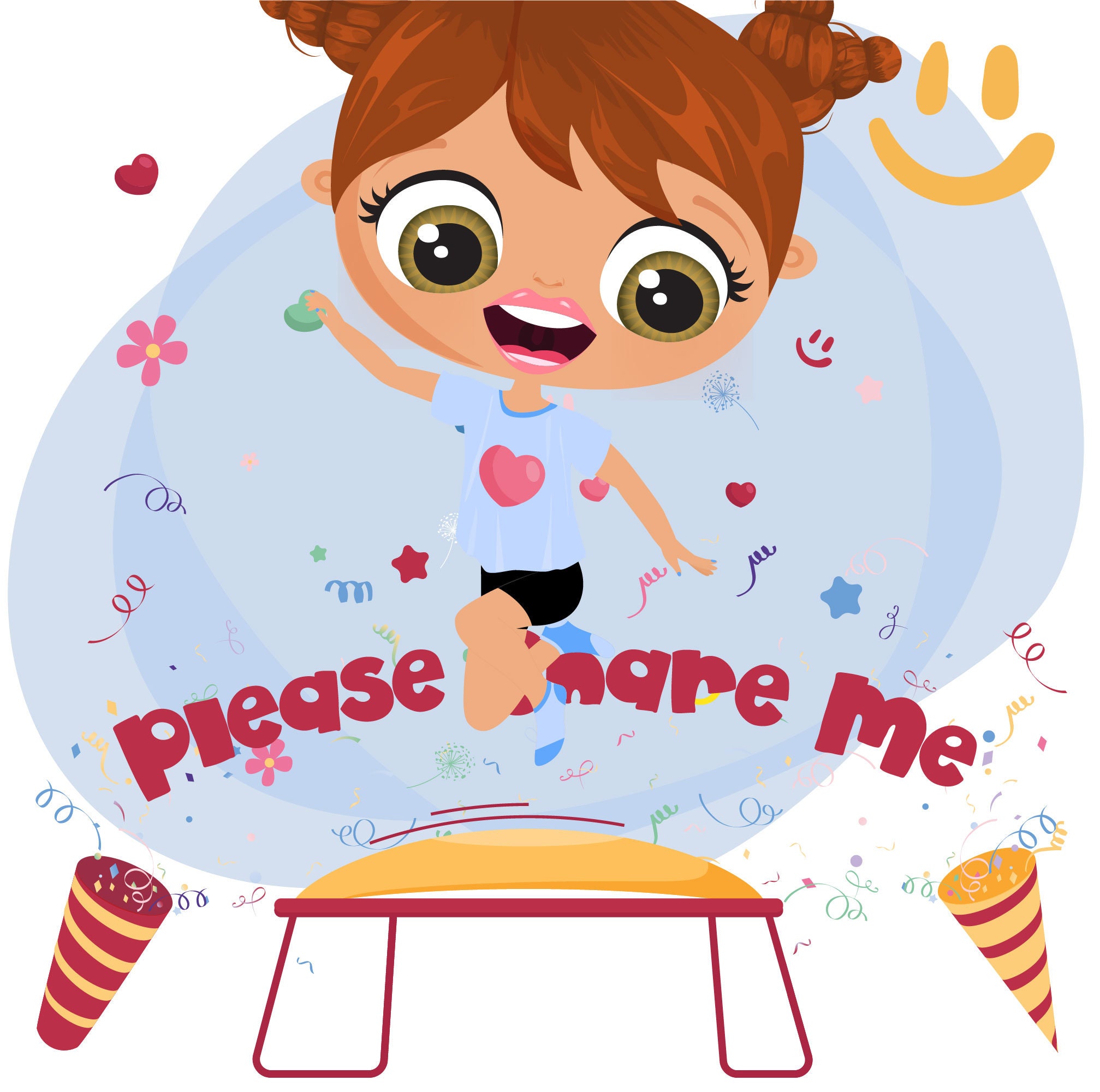 Jumping Girls Clipart Jump Girl Trampoline Bouncer Funny Girl Jumping ...