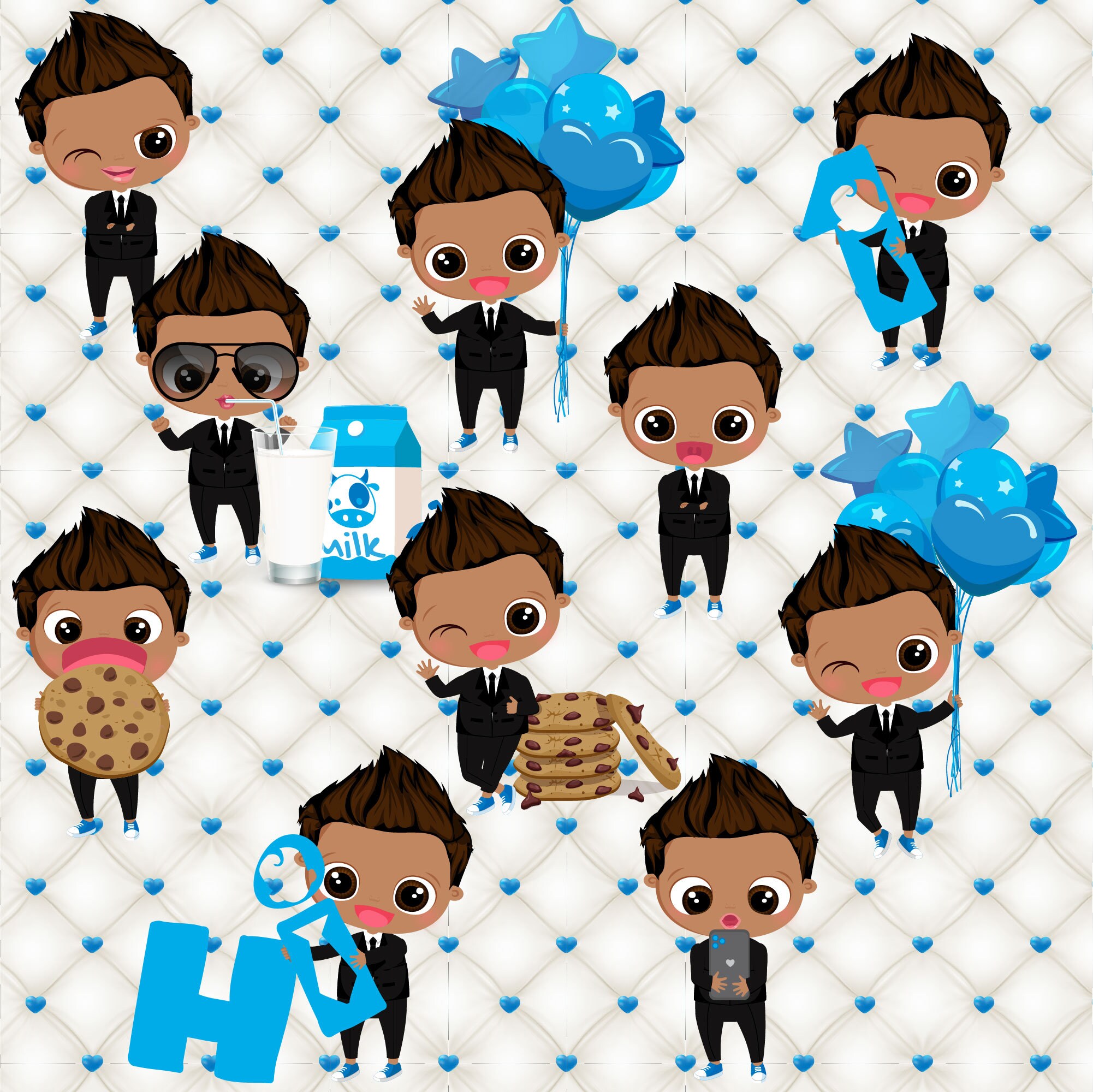 Mini boss baby boy clipart baby cookies baby with phone mini jefe en ...