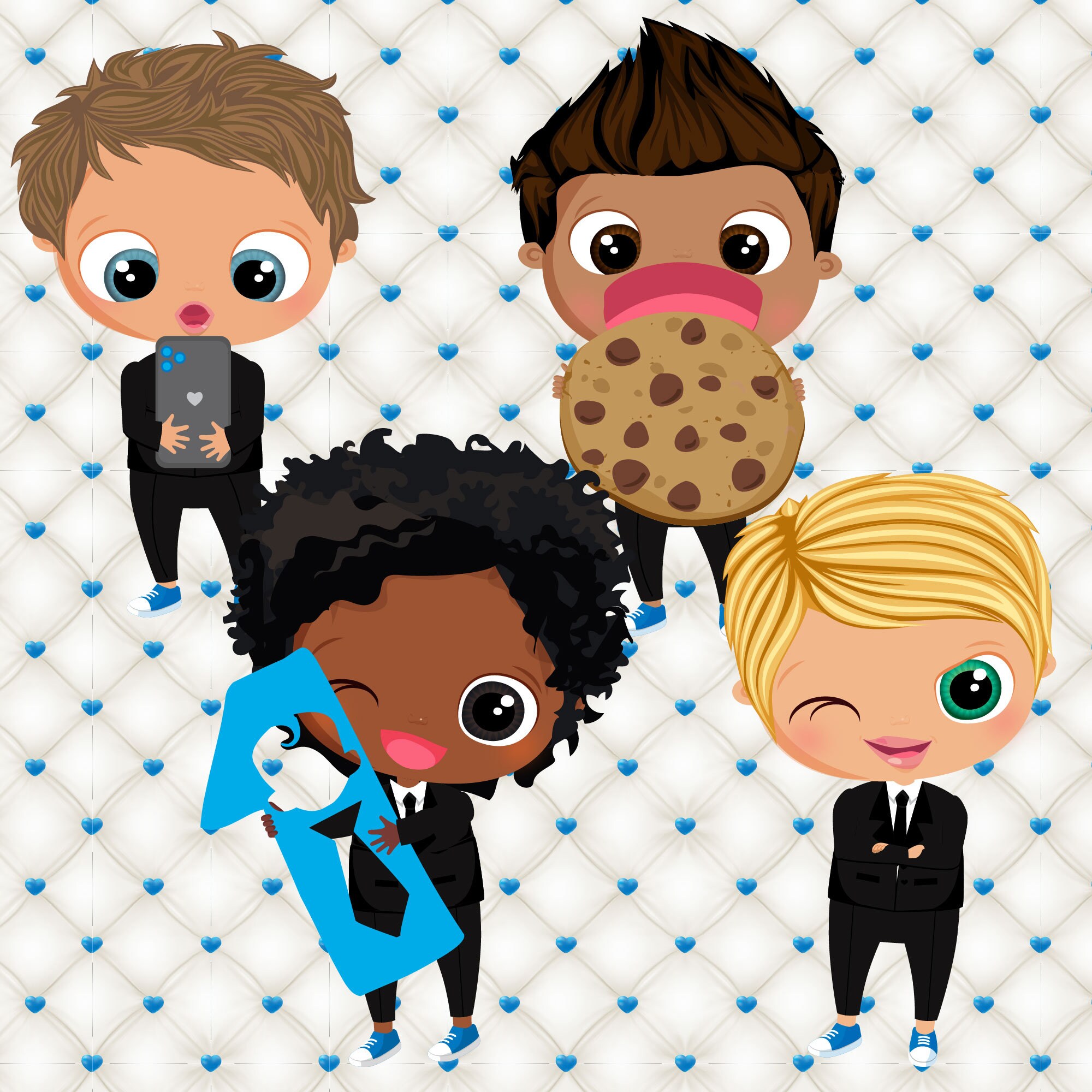 Mini boss baby boy clipart baby cookies baby with phone mini jefe en ...