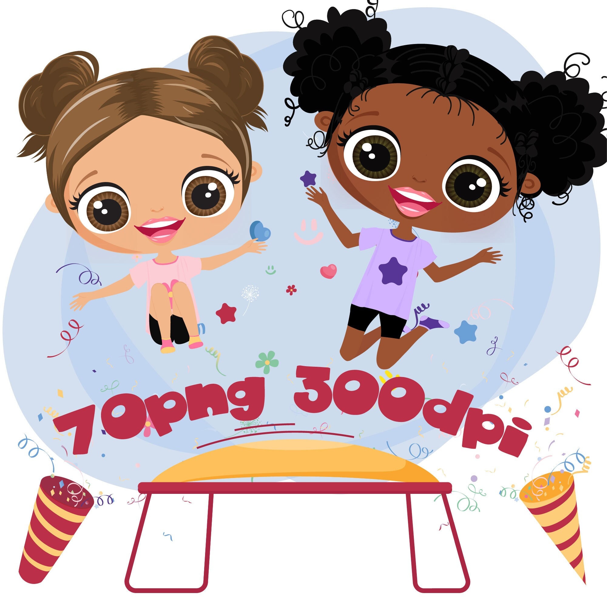Jumping Girls Clipart Jump Girl Trampoline Bouncer Funny Girl Jumping ...