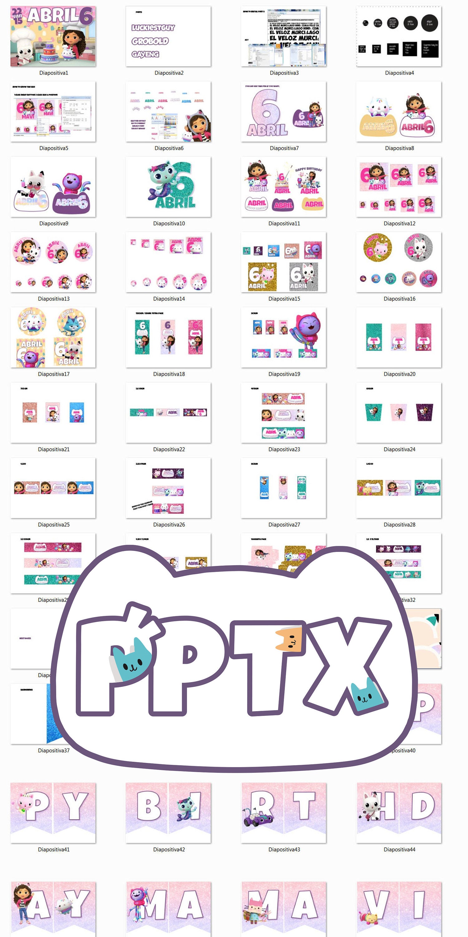 Gabby Dollhouse Printable KIT / Kit Editable Imprimible / HD - Etsy