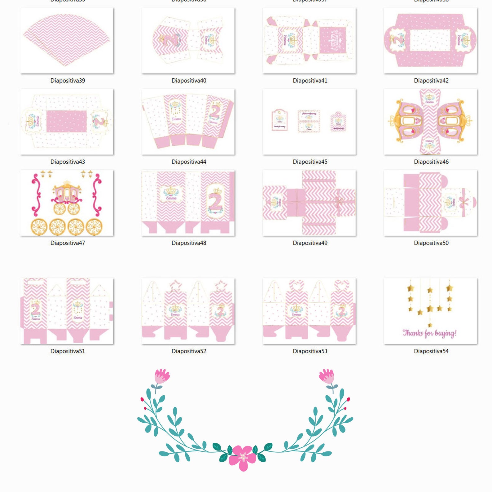Princess Crown Editable Printable Party Kit PNG/PDF/POWERPOINT - Etsy