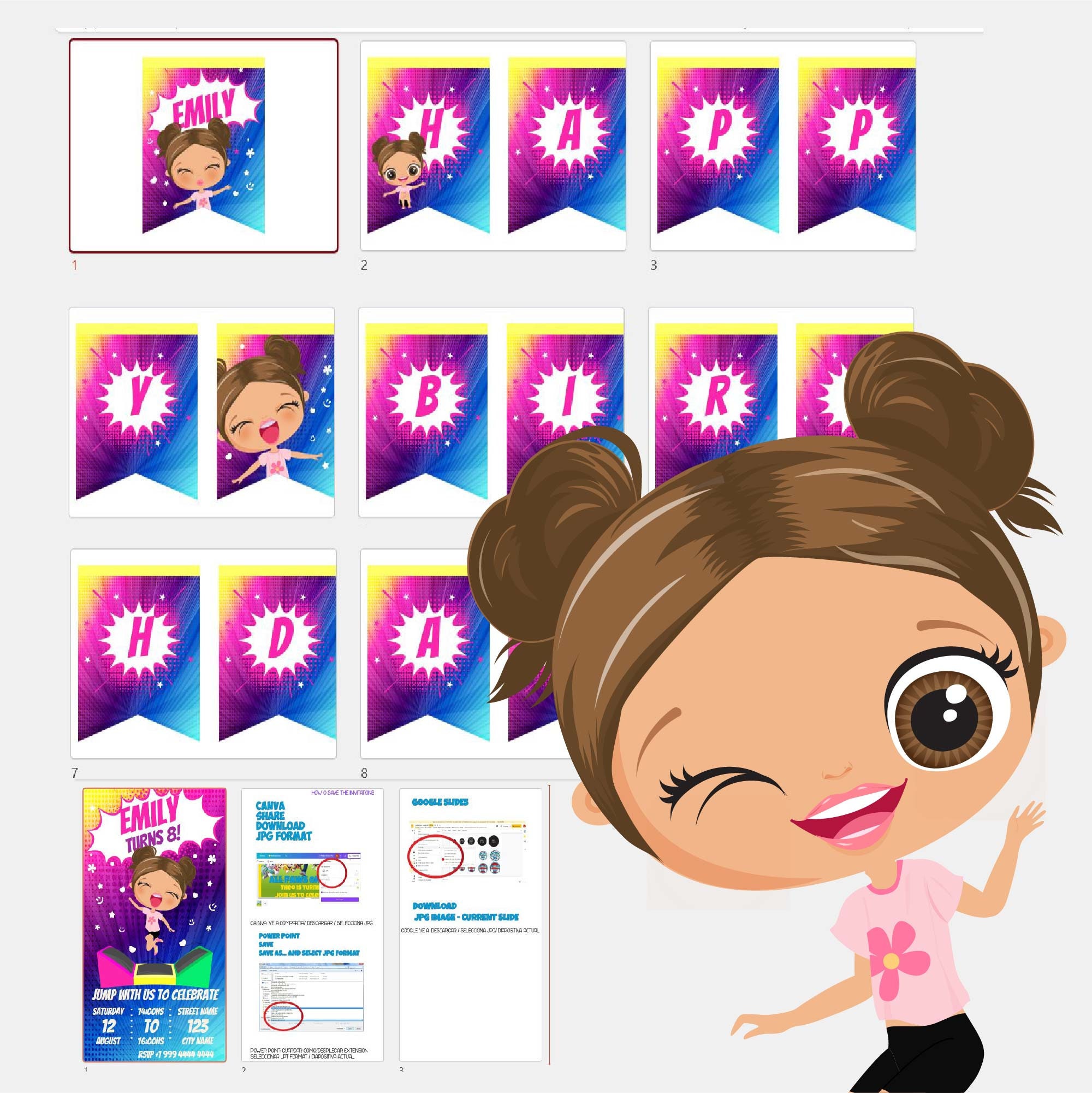Jump Party Editable & Printables - Invitation - Party Set and Banner - Etsy
