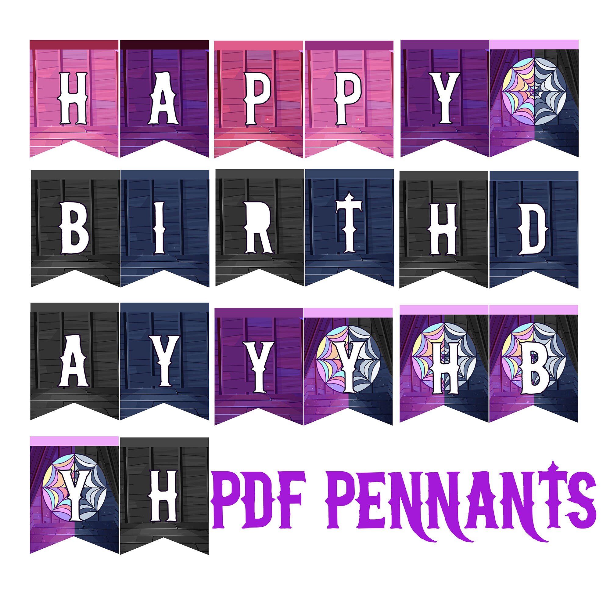 Wednesday Addams Merlina Party Full Decoration + Invitation PDF PPTX ...