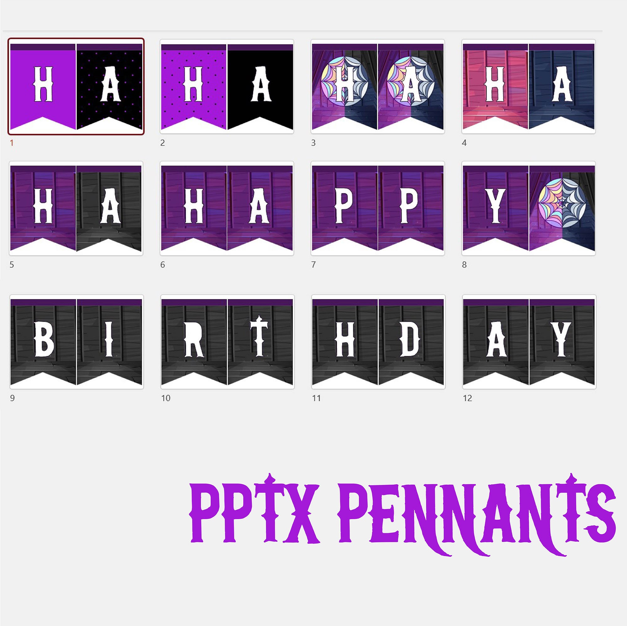 Wednesday Addams Merlina Party Full Decoration + Invitation PDF PPTX ...