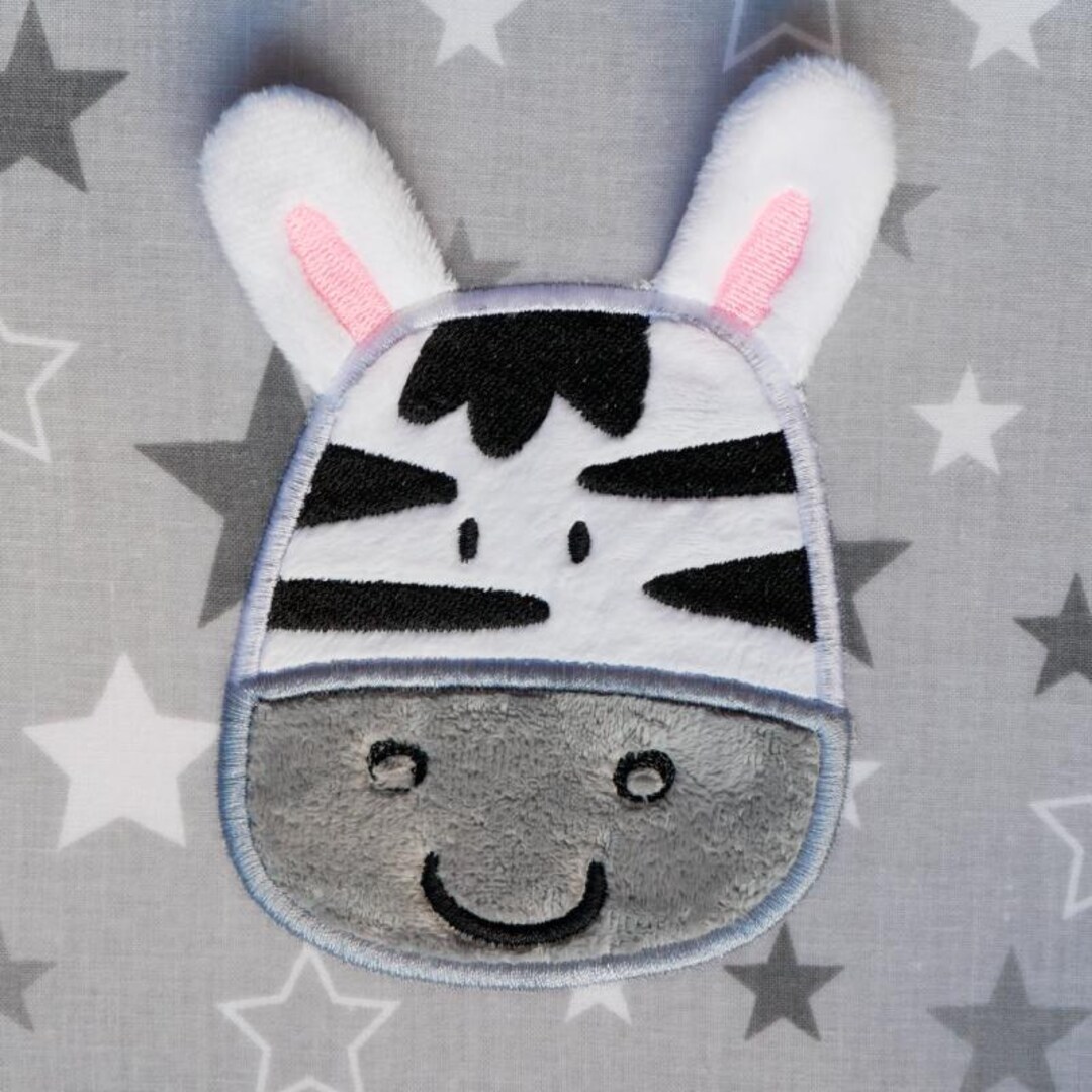 Embroidery File 3D Appliqué Zebra With 3D Ears Satin Edge Appliqué - Etsy