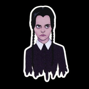 Wednesday Addams Sticker, Addams Family Sticker - Vinyl Sticker ...