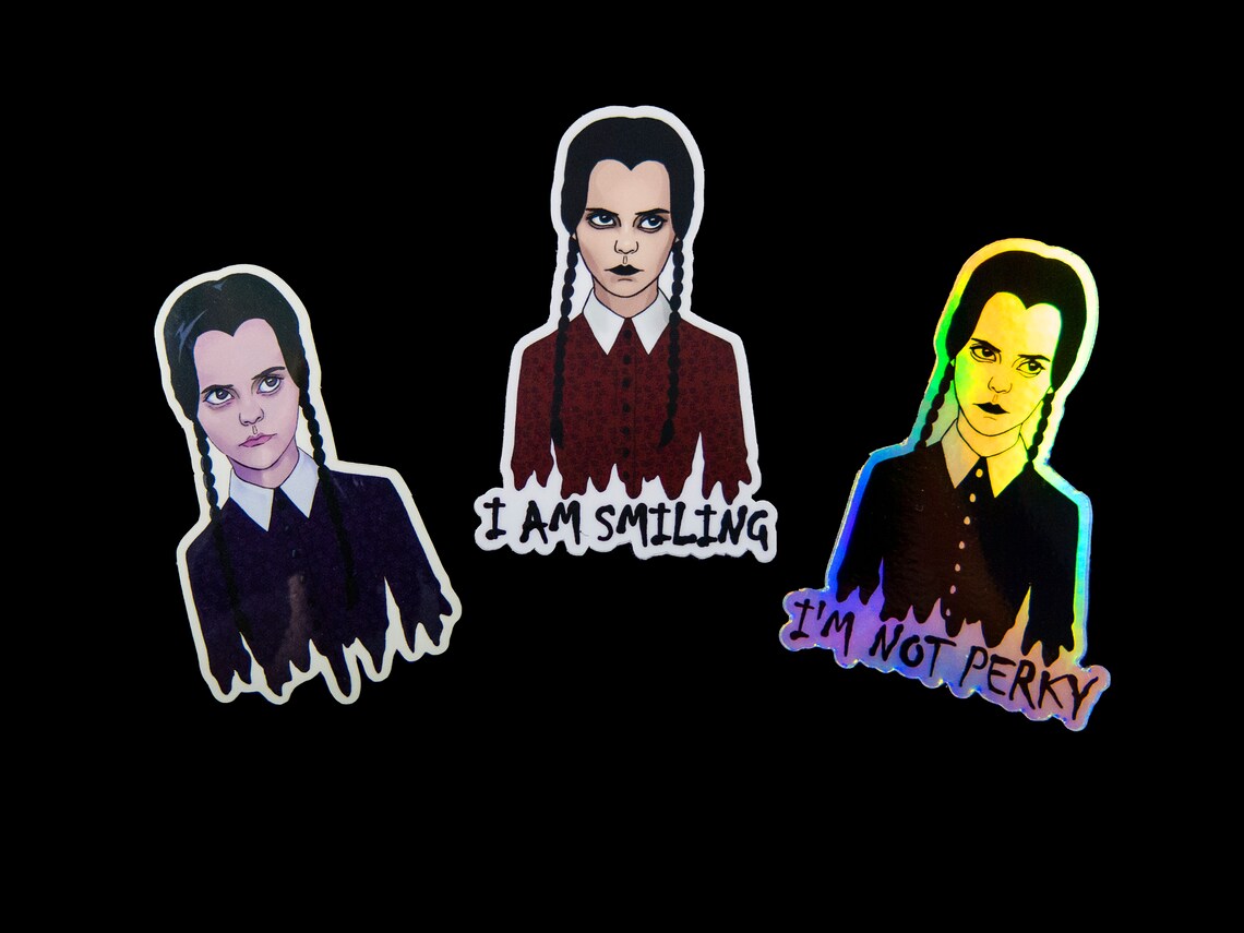 I Am Smiling Wednesday Addams Sticker Addams Family Sticker | Etsy
