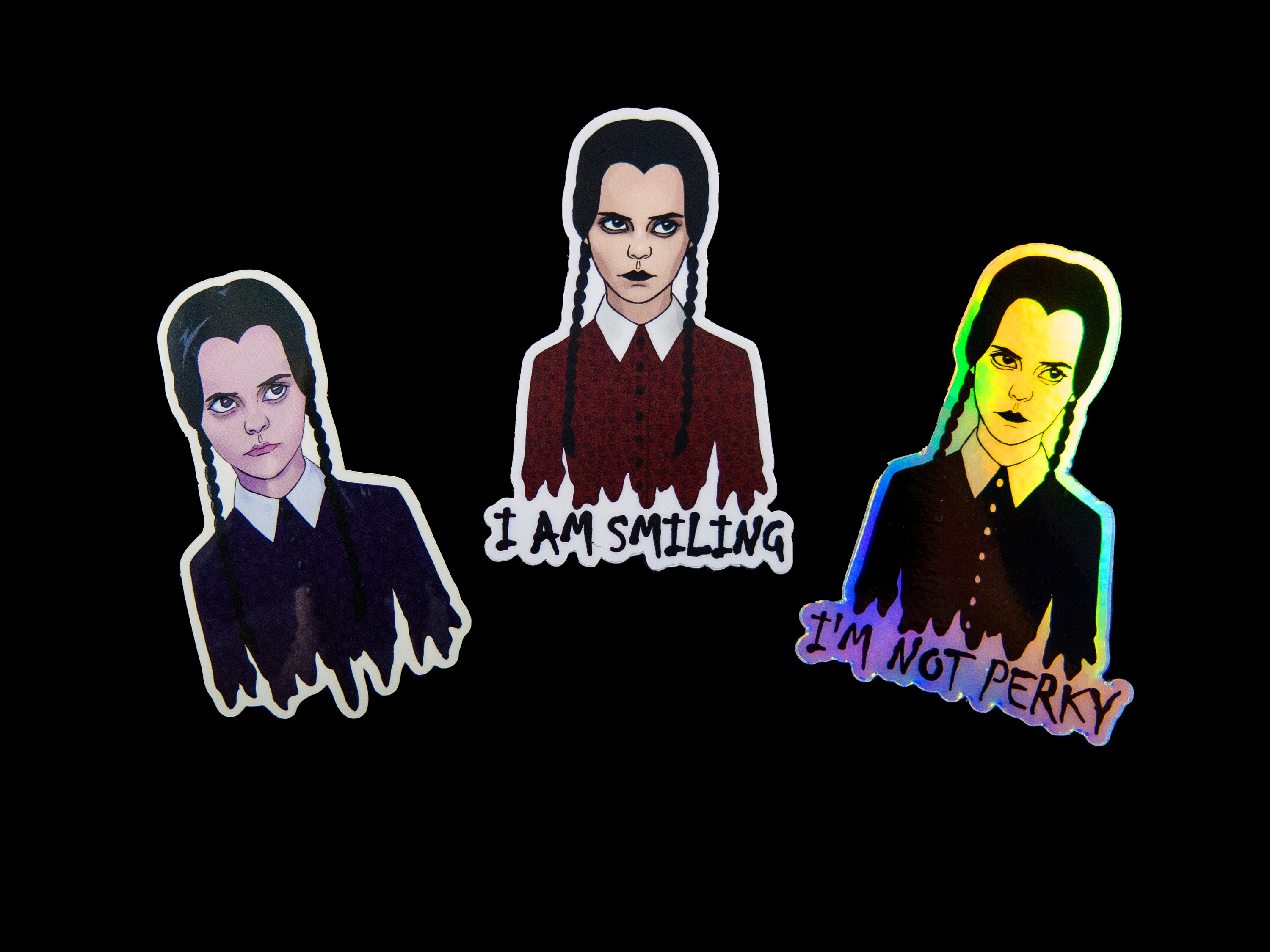 I Am Smiling Wednesday Addams Sticker Addams Family Sticker | Etsy