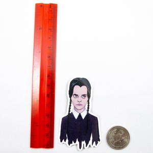 Wednesday Addams Sticker, Addams Family Sticker - Vinyl Sticker ...