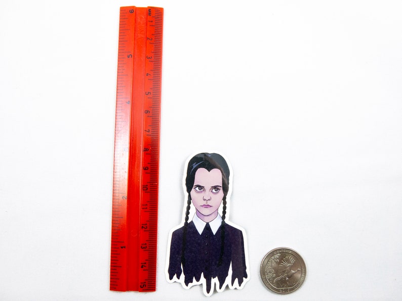Wednesday Addams Sticker, Addams Family Sticker - Vinyl Sticker ...