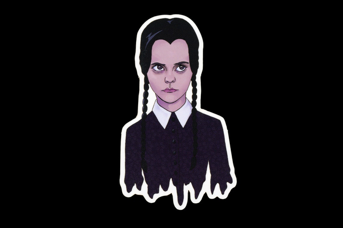 Wednesday Addams Sticker Addams Family Sticker Vinyl - Etsy