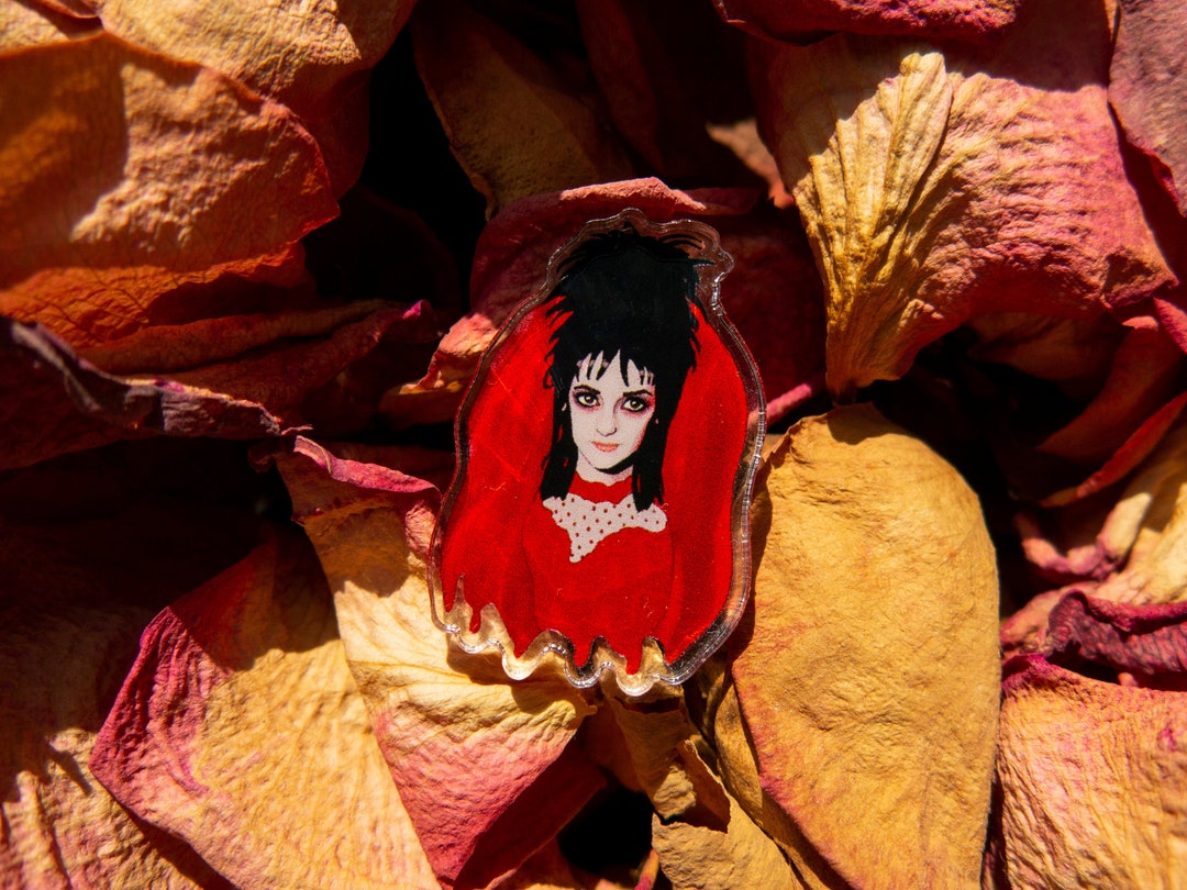 Lydia Deetz Pin, Beetlejuice Pin - Acrylic Pin - Tim Burton Pin ...