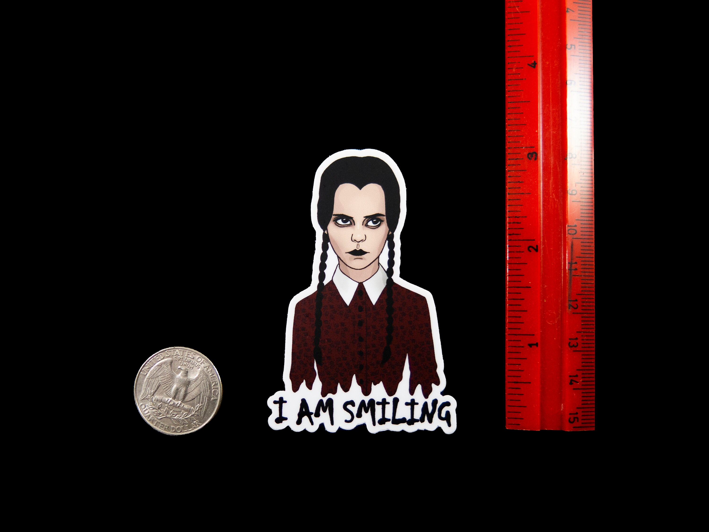 I Am Smiling Wednesday Addams Sticker Addams Family Sticker | Etsy
