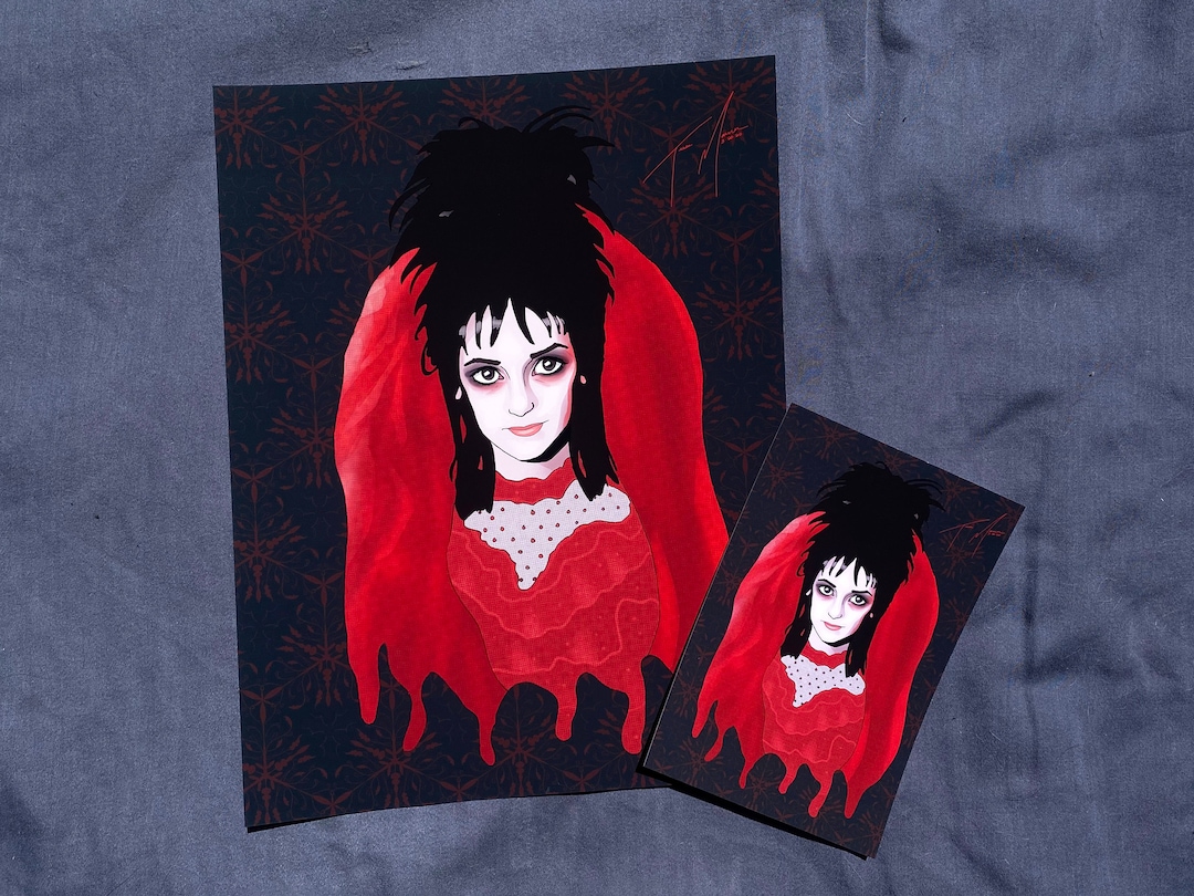 Lydia Deetz Print Beetlejuice Print Lydia Deetz Drawing - Etsy