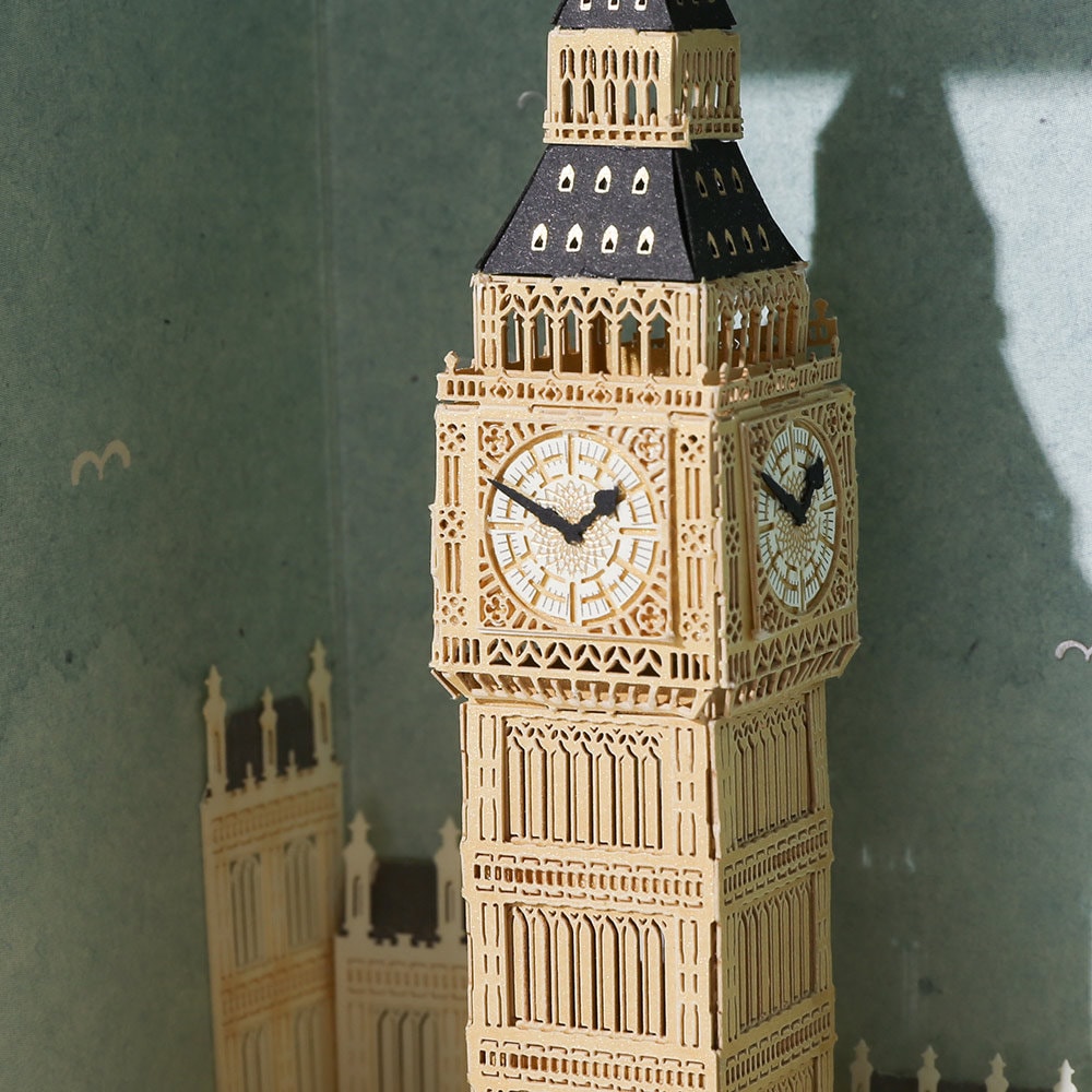London Big Ben papercraft sculpture scenery lace paper 3d | Etsy