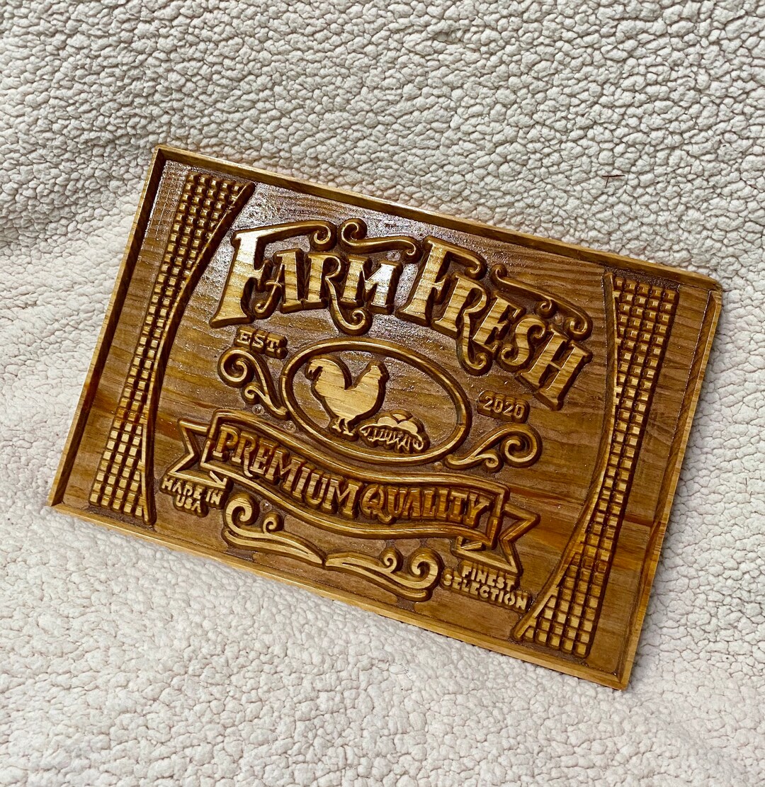 Wooden Farm Fresh Chicken Sign - Etsy
