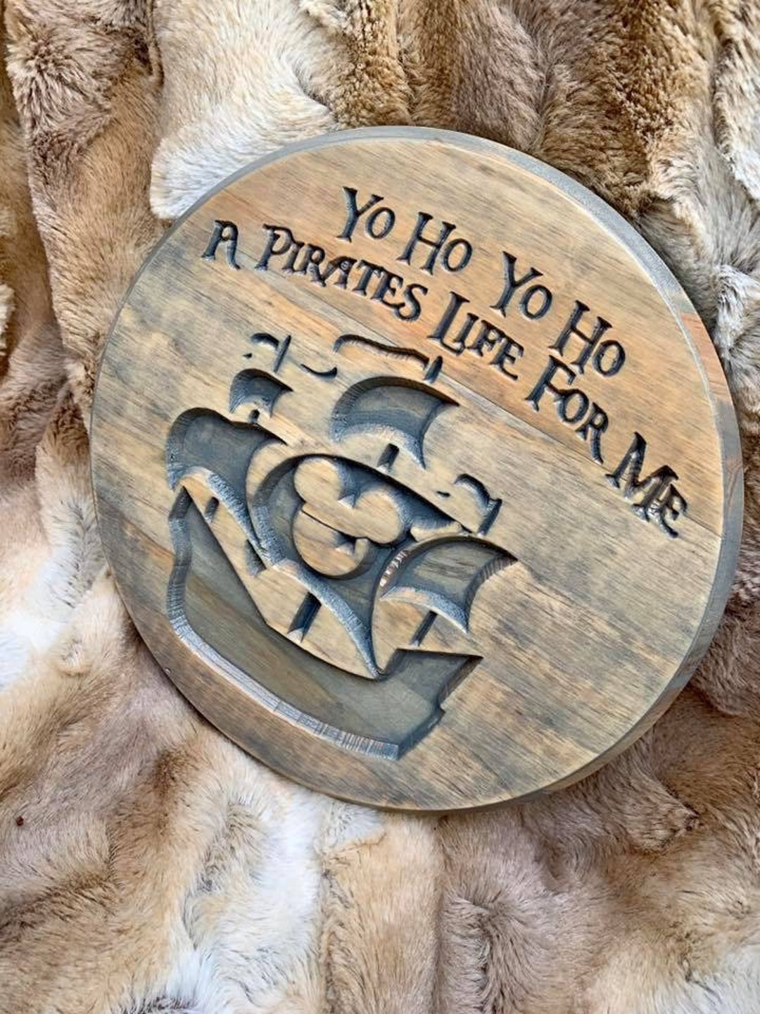 Wooden Carved Mickey Pirate Plaque - Etsy