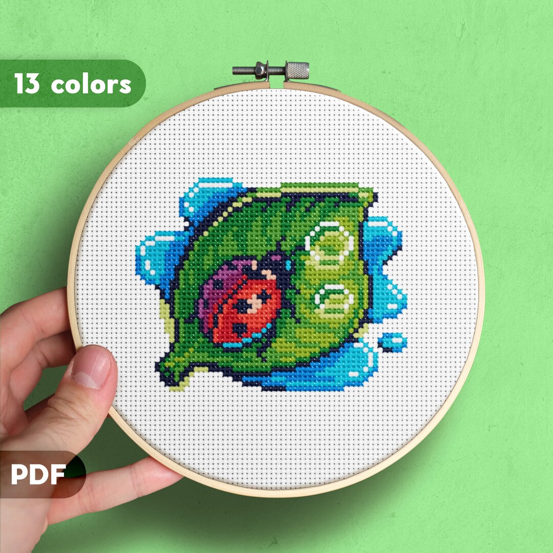Ladybug Cross Stitch Pattern, Instant PDF Download, Ladybird - Etsy