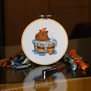 Capybara Cross Stitch Pattern, Instant PDF Download, Cute Animal, Capy ...