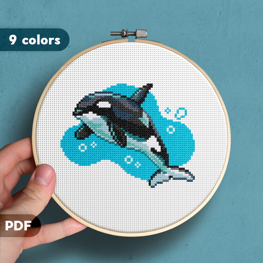 Orca Cross Stitch Pattern, PDF Download, Cute Animal, Killer Whale - Etsy