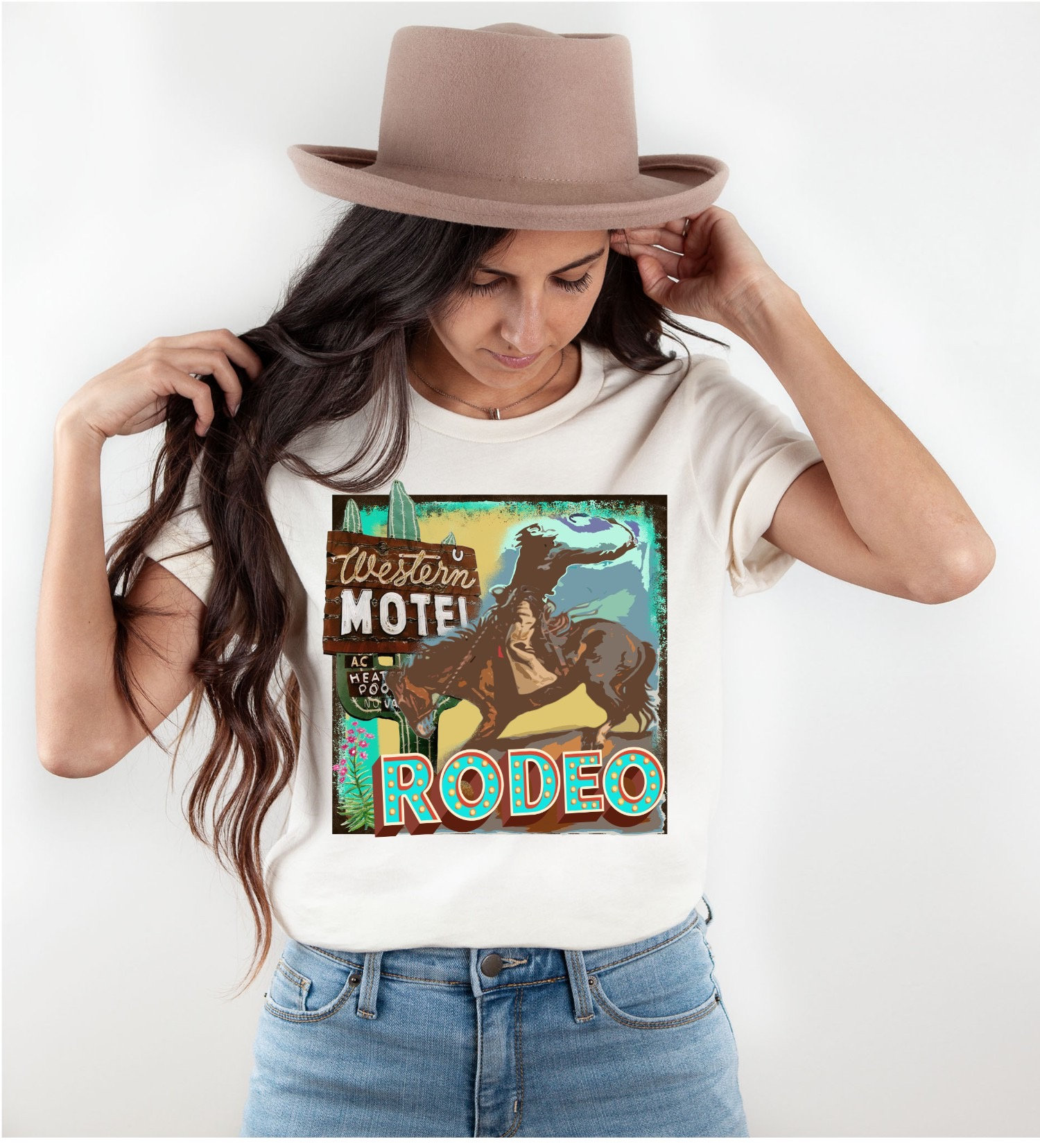 Retro Rodeo T-shirt Western Motel Rodeo Western Tee - Etsy