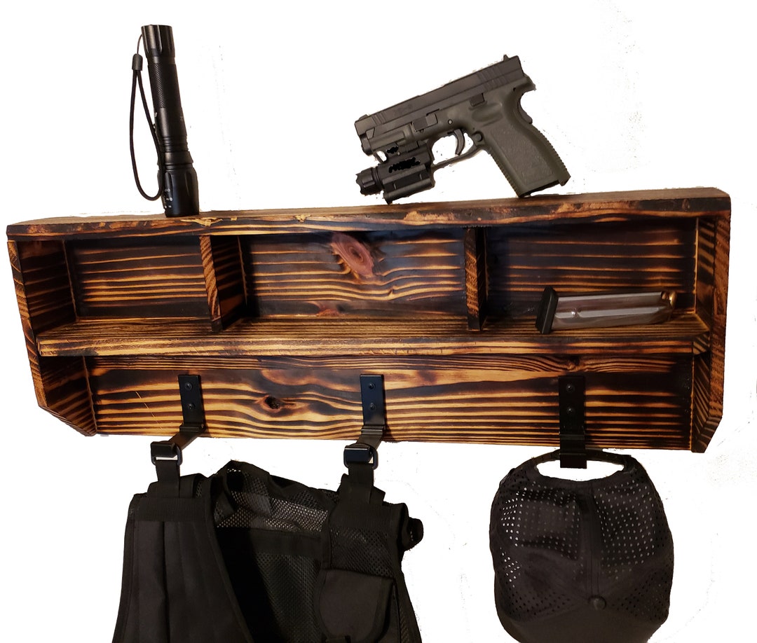 Tactical Duty Gear Shelf Rack Wall Mounted for Military, Police Storage ...