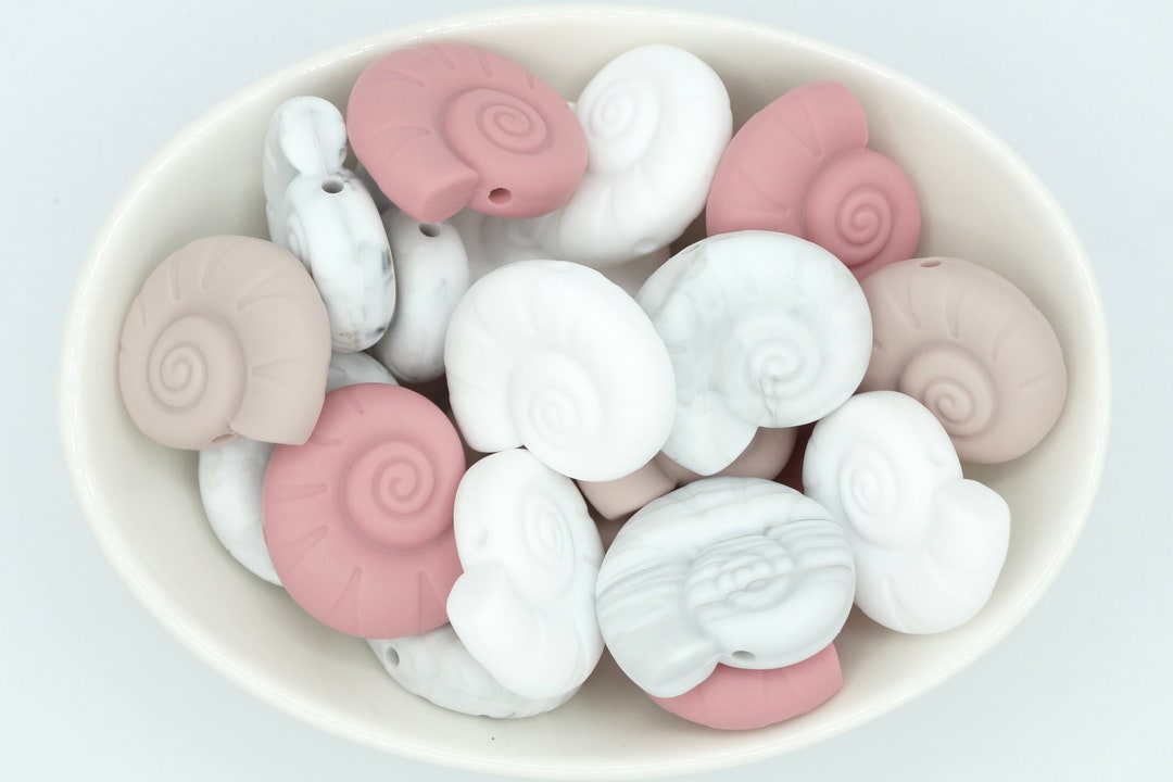 Spiral Shell Silicone Focal Beads | *2 & 5 Packs* | Pen, Keychain and ...