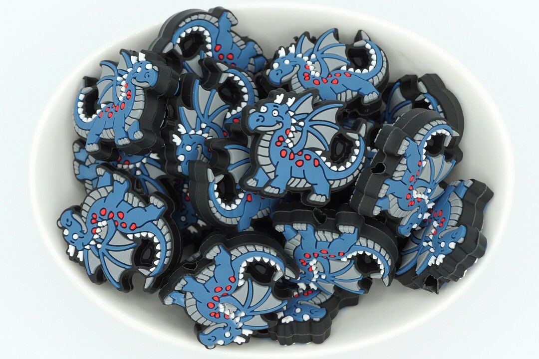 Dragon PVC Focal Beads | *2 & 5 Packs* | Pen, Keychain and Craft Bead ...