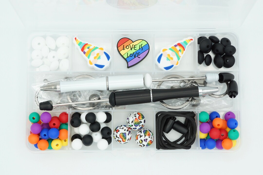 Silicone Bead Craft Kit (love is Love) | Pride | LGBTQ | Focal Beads ...