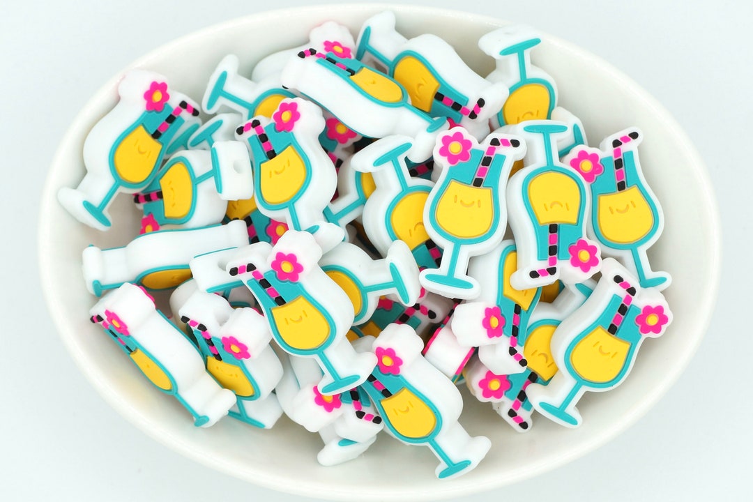 Cocktail Silicone Focal Beads | *2 & 5 Packs* | Pen, Keychain and Craft ...