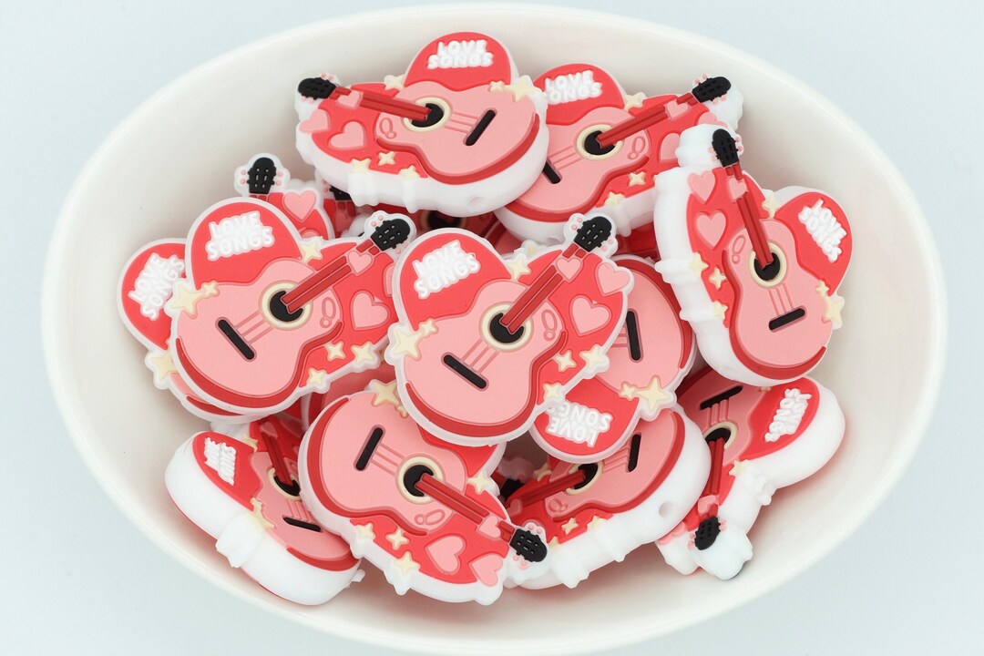 Love Songs *2 & 5 Bead Packs* | Silicone Focal Bead | Guitar Bead | DIY ...