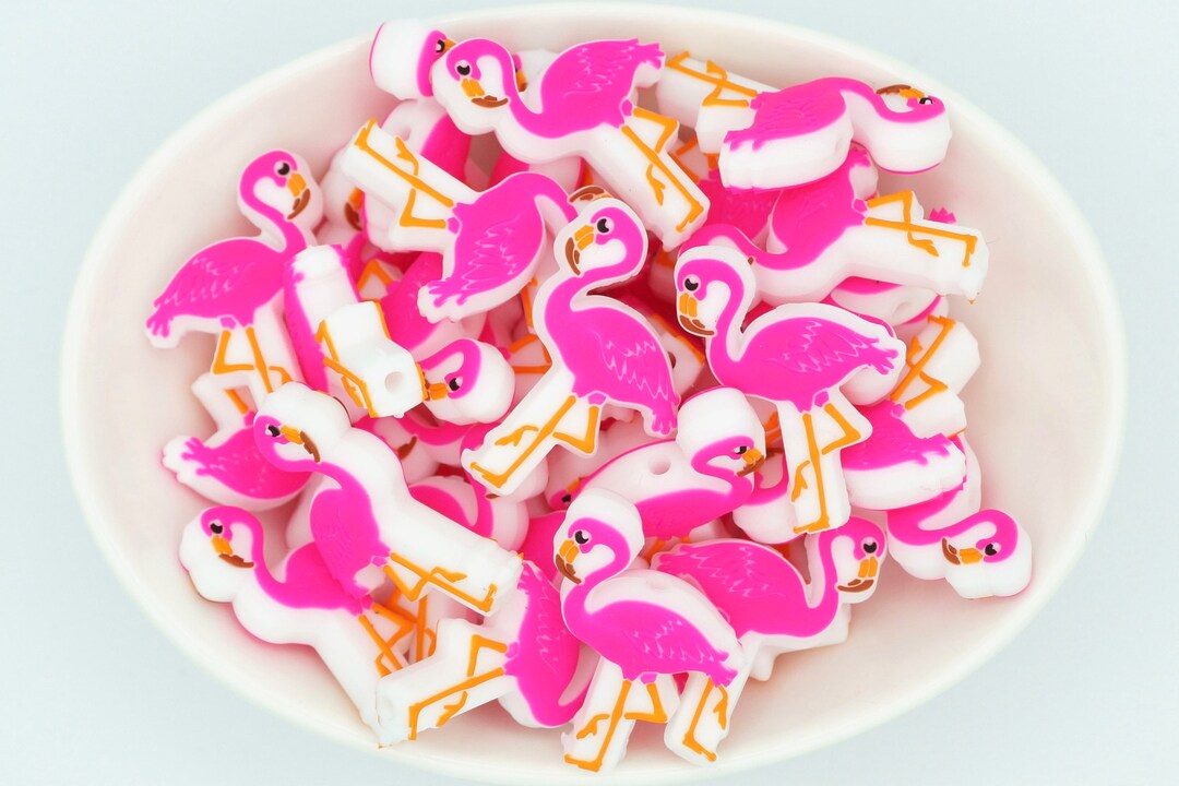 Flamingo *2 & 5 Bead Packs* | Silicone Focal Bead | DIY Craft Projects ...
