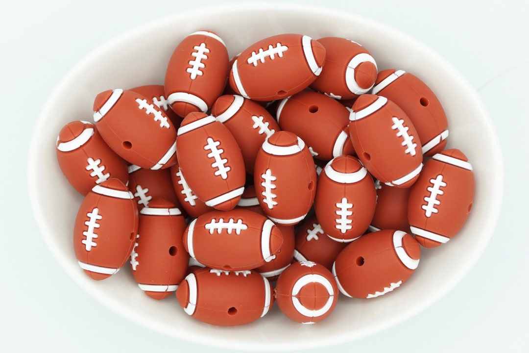 Football Silicone Focal Beads | *2 & 5 Packs* | Pen, Keychain and Craft ...